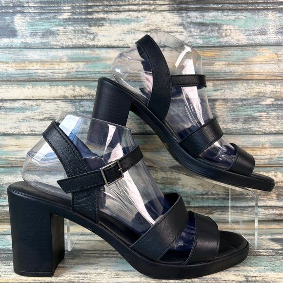 Mariella | Shoes | Mariella Sandals Womens Size 9m Black Leather ...